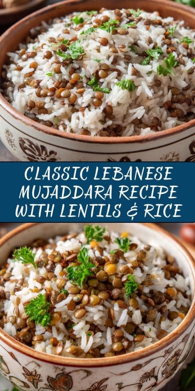 Simple Lebanese Lentils & Rice (Mujaddara) – Warm, Flavorful Comfort