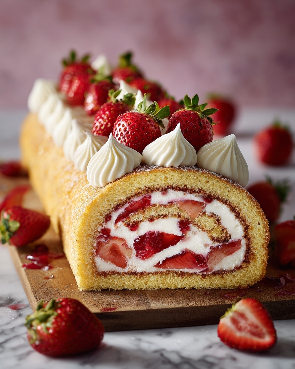 Strawberry Swiss Roll Cake: Perfect Light & Fluffy Dessert