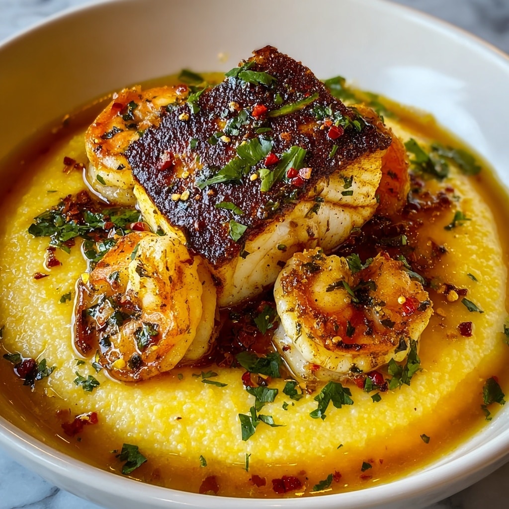 Red Snapper and Cajun Shrimp Grits: Flavorful Seafood Delight