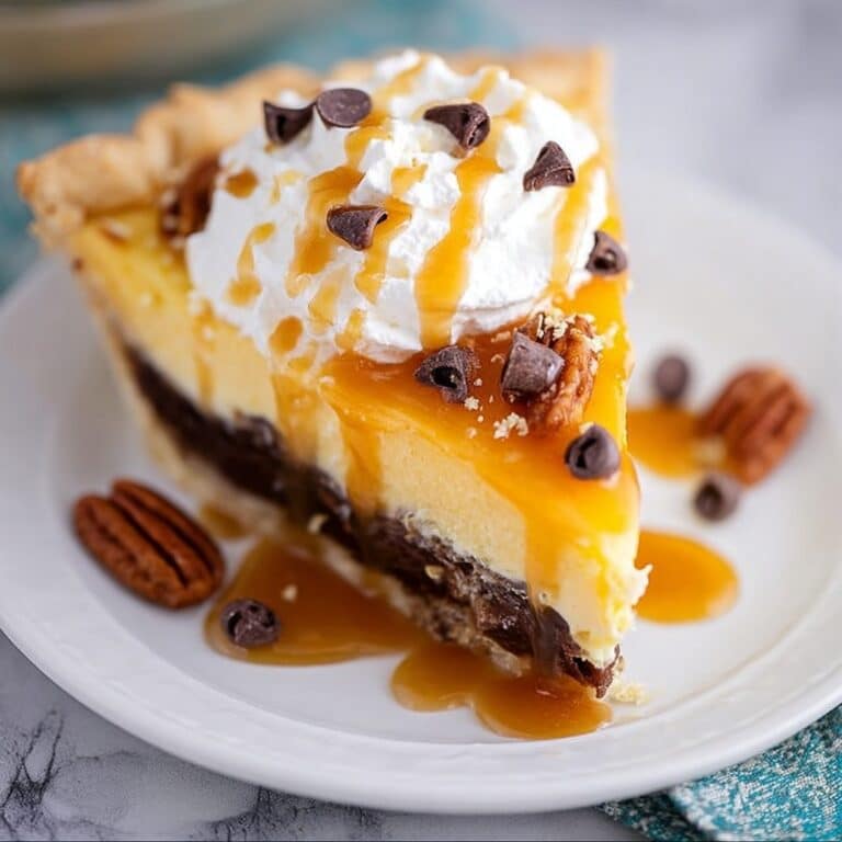 Turtle Cheesecake Pie: Decadent Caramel & Chocolate Delight