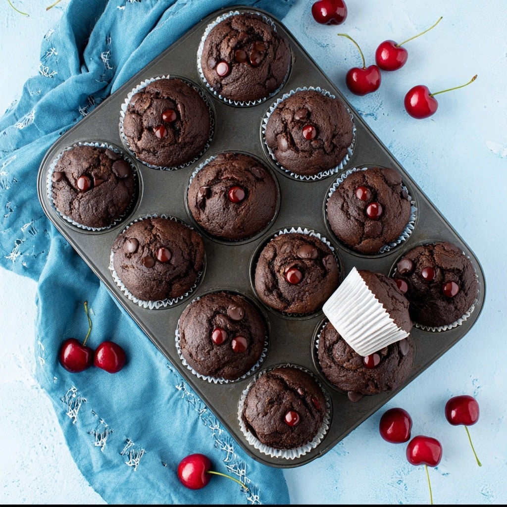 Chocolate Cherry Muffins: Irresistibly Moist & Flavorful